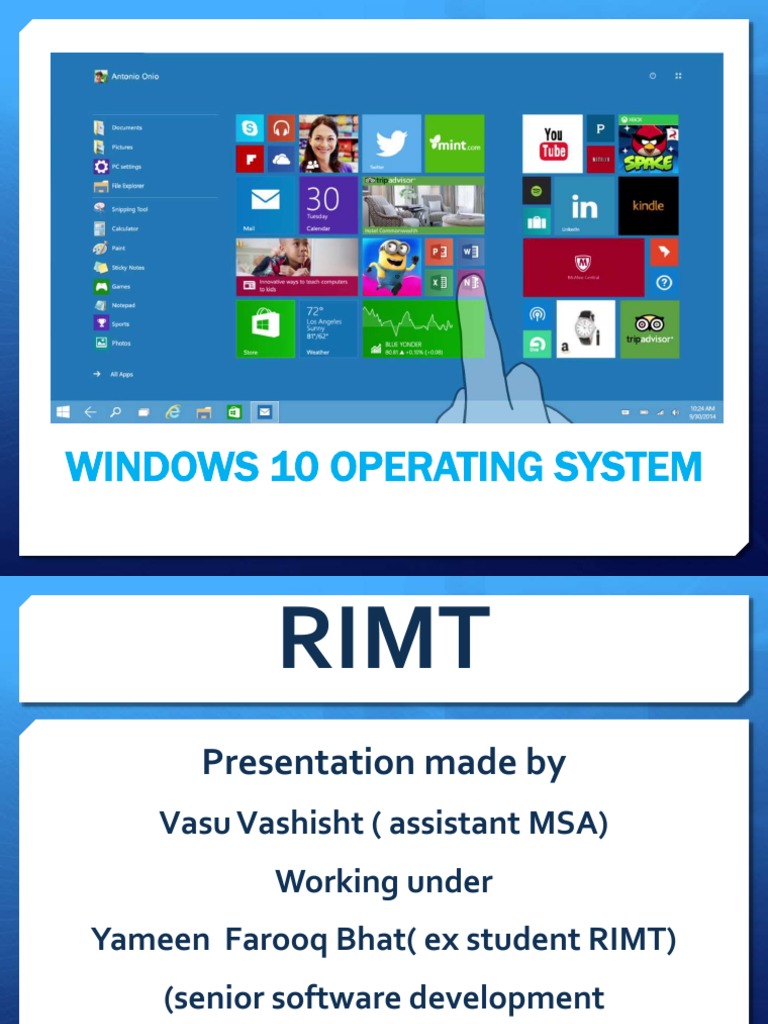 Windows 10 PPT 160912134059 | PDF | Microsoft Windows | Windows 10