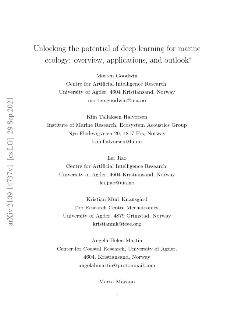 Unlocking The Potential of Deep Learning For Marin | Download Free PDF ...