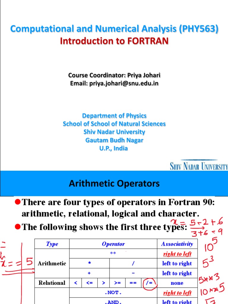 Basics Of Fortran 7sep21 Pdf Trigonometric Functions Parameter
