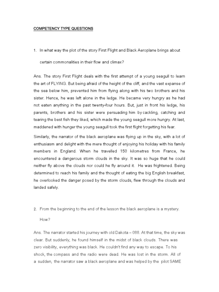 Competency Type Questions - PDFX | PDF | Airplane | Aviation