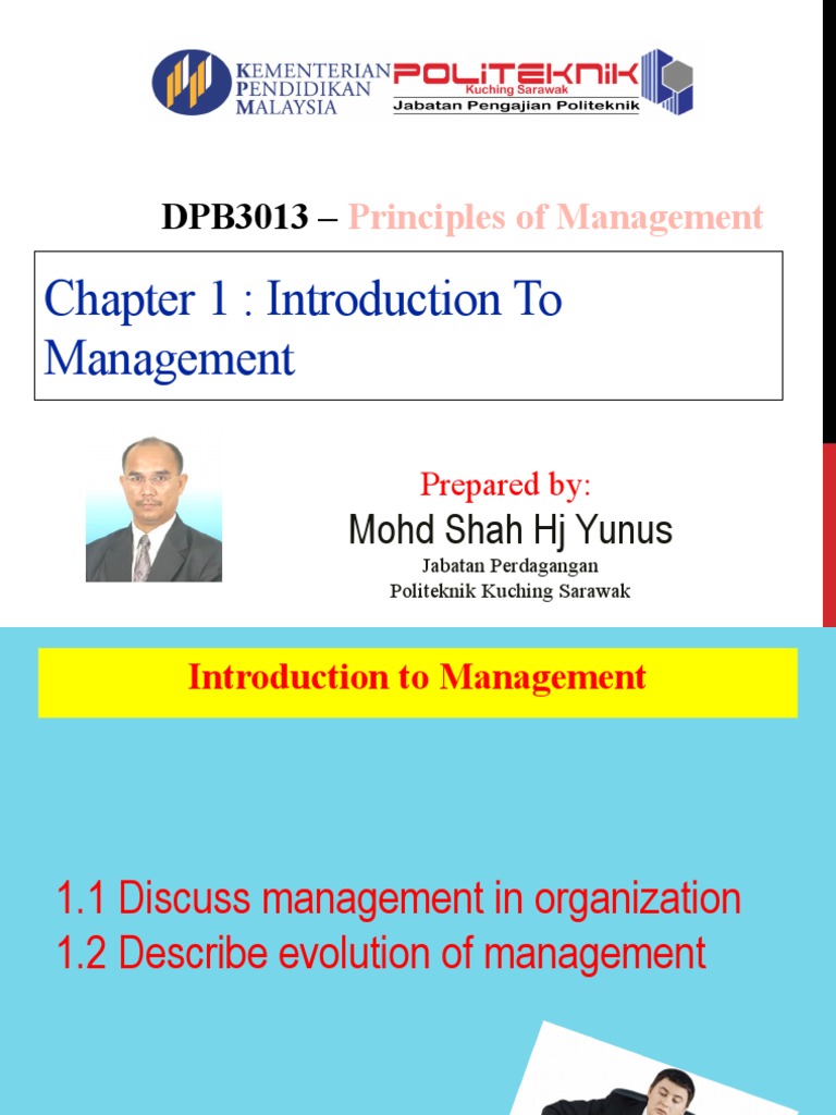 Chapter 1: Introduction To Management | PDF | Goal | Psychological Concepts