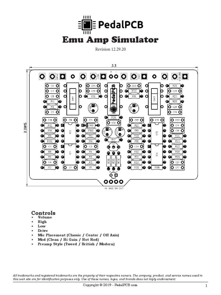 Emu Amp Simulator: Controls | PDF | Electrical Components | Electricity
