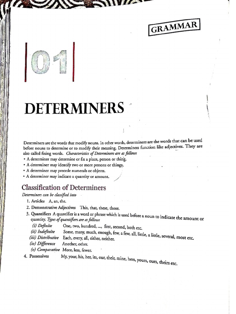 Determiners and Tenses | PDF