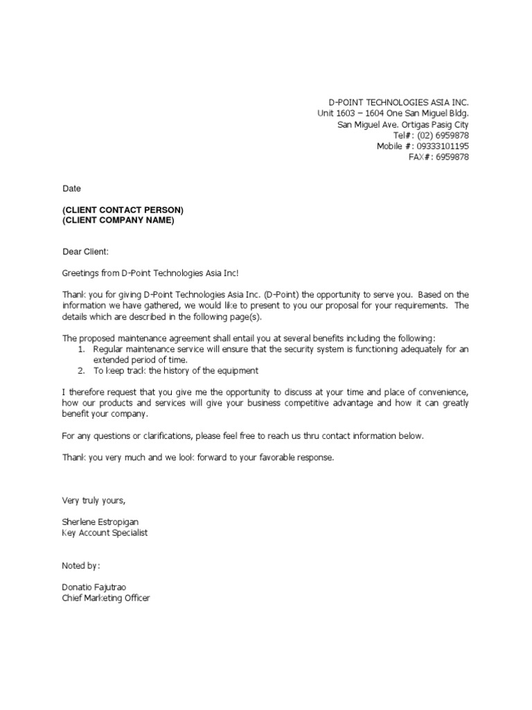 CCTV Maintenance Proposal Agreement | PDF | Security Alarm | Closed ...
