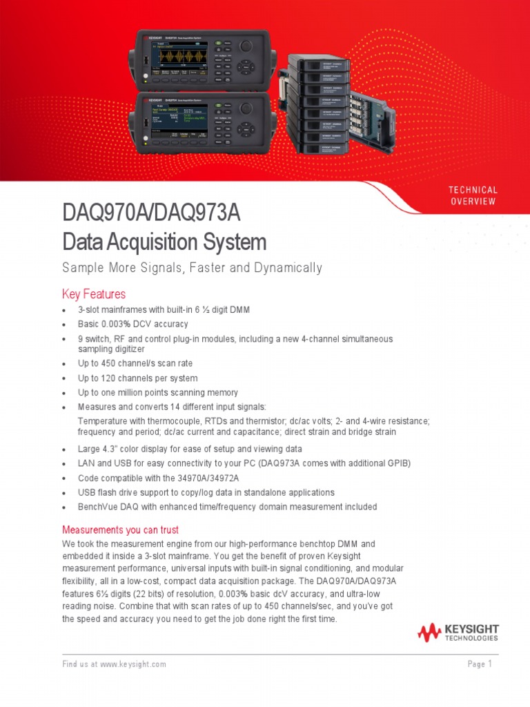 Keysight Technologies New DAQ System | Download Free PDF | Data ...