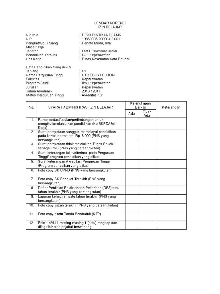 Lembar Koreksi | PDF