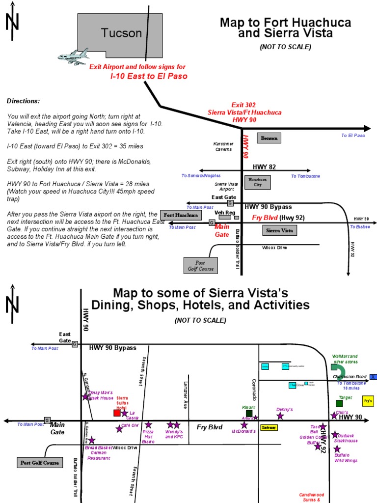Ft Huachuca Map References | Cochise County Conflict | Restaurants