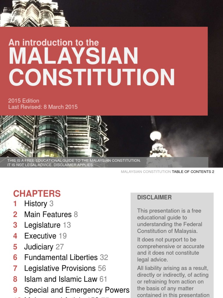 Malaysian Constitution Pdf Malaysia Constitutional Law
