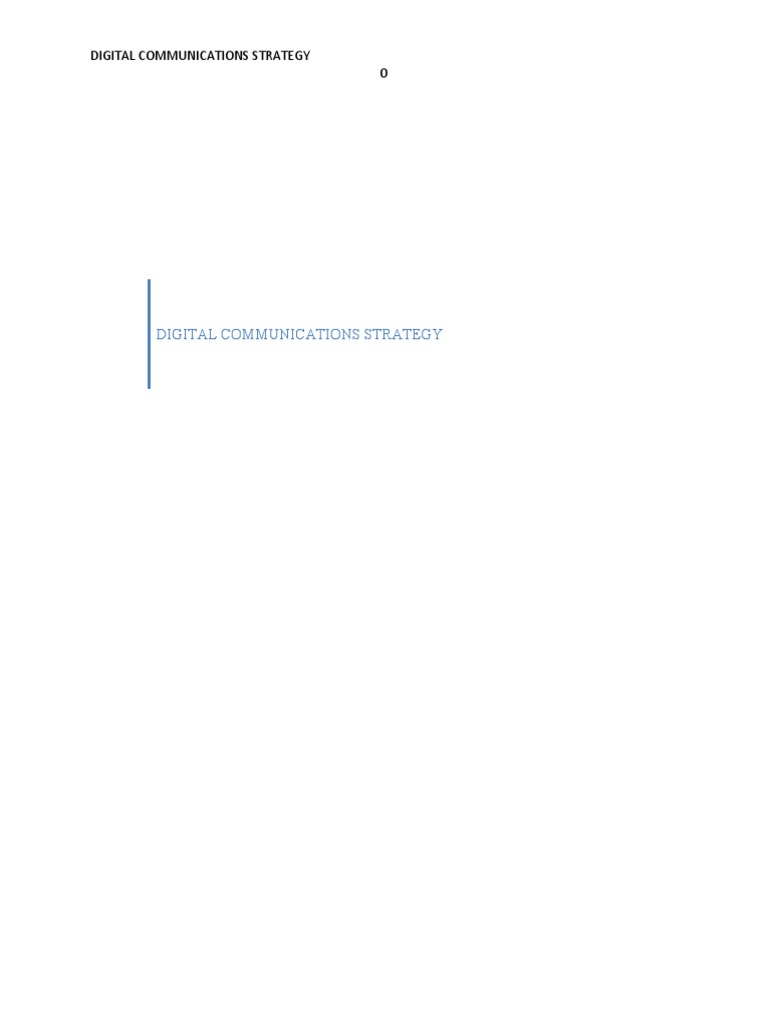 Digital Communications Strategy 1648483 | PDF | Popular Culture & Media ...