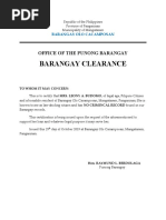 Barangay Clearance Template | PDF