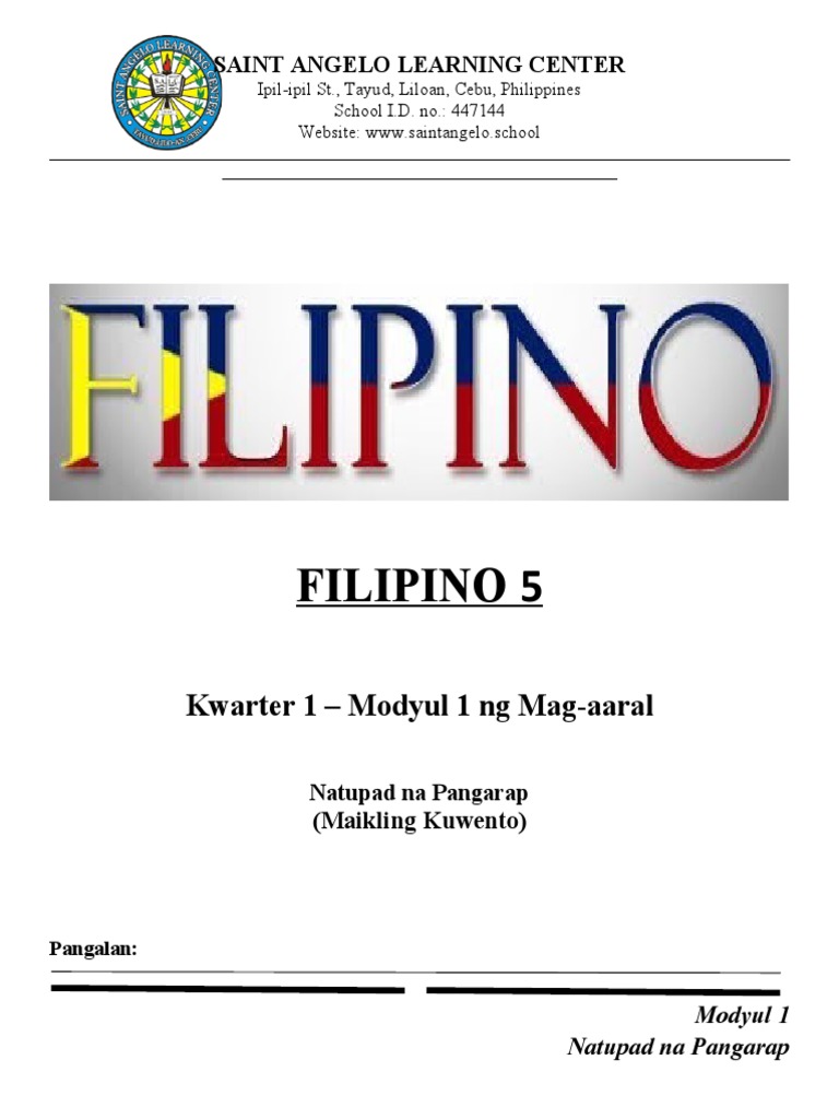 Modyul1 Filipino 5 First Quarter | PDF