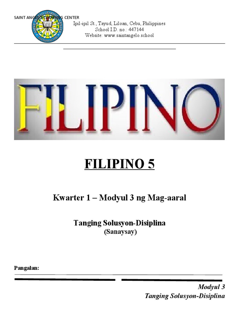 Modyul 3 Filipino 5 First Quarter | PDF
