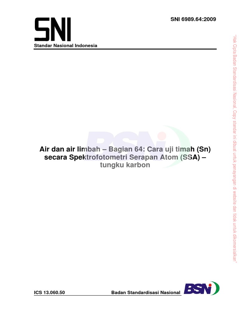 Sni 6989.64 2009 | PDF