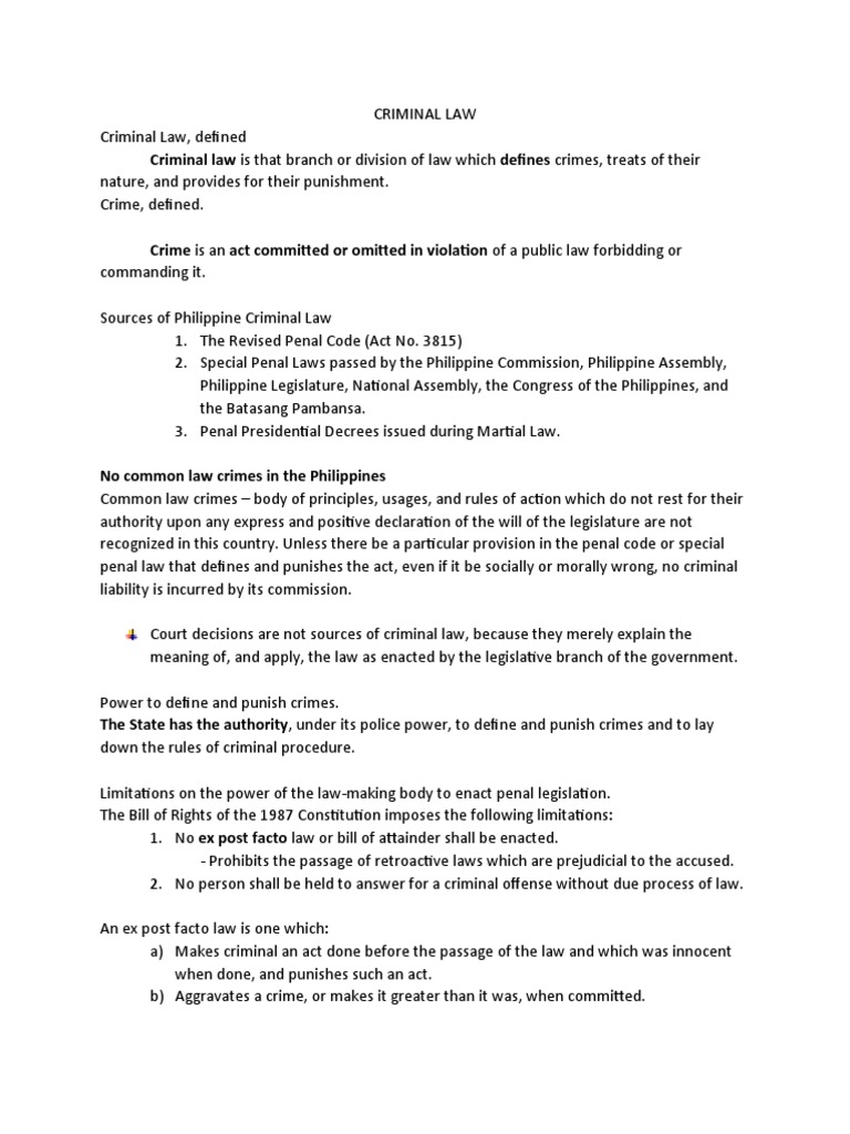 Revised Penal Code Reviewer | PDF | Crime & Violence | Crimes