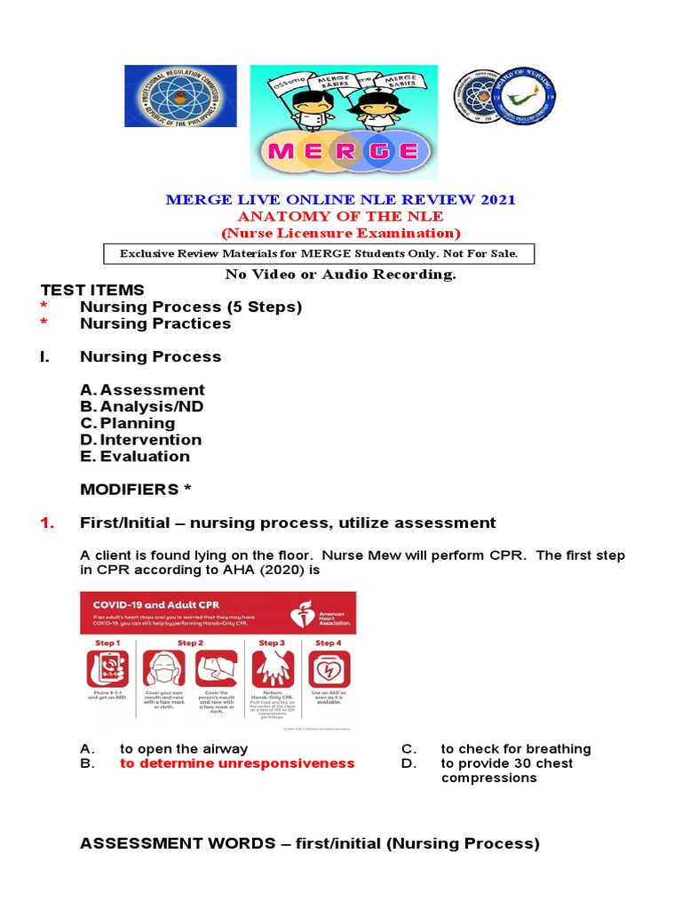 Merge Live Online Nle Review 2021: Anatomy of The Nle (Nurse Licensure ...