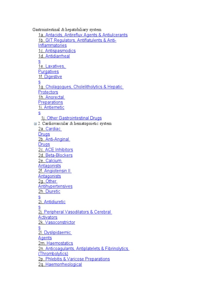 Comprehensive Drug Classification Guide | PDF | Analgesic | Drugs