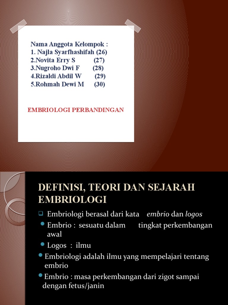 Embriologi Perbandingan | PDF | Ilmu Sosial