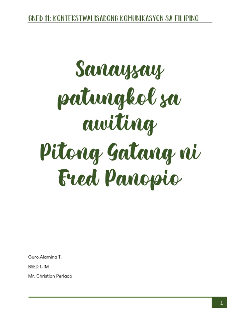 Pitong Gatang | PDF
