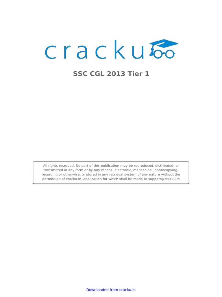 SSC CGL 2013 Tier 1 Exam Questions | PDF | Triangle | Circle