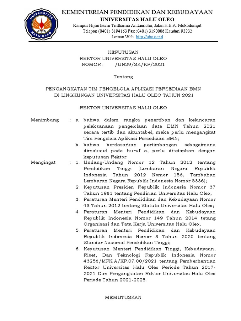 SK Admin Persedian Uho | PDF