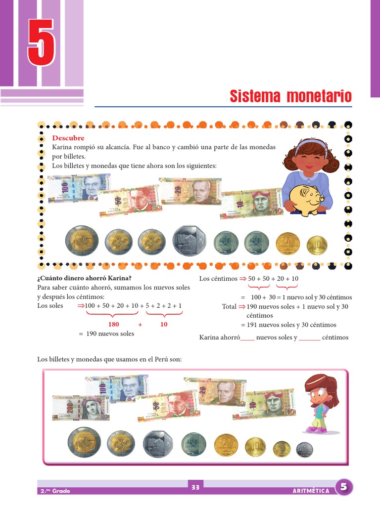 A - 2°grado - S5 - Sistema Monetario | PDF | Dinero | Comercio