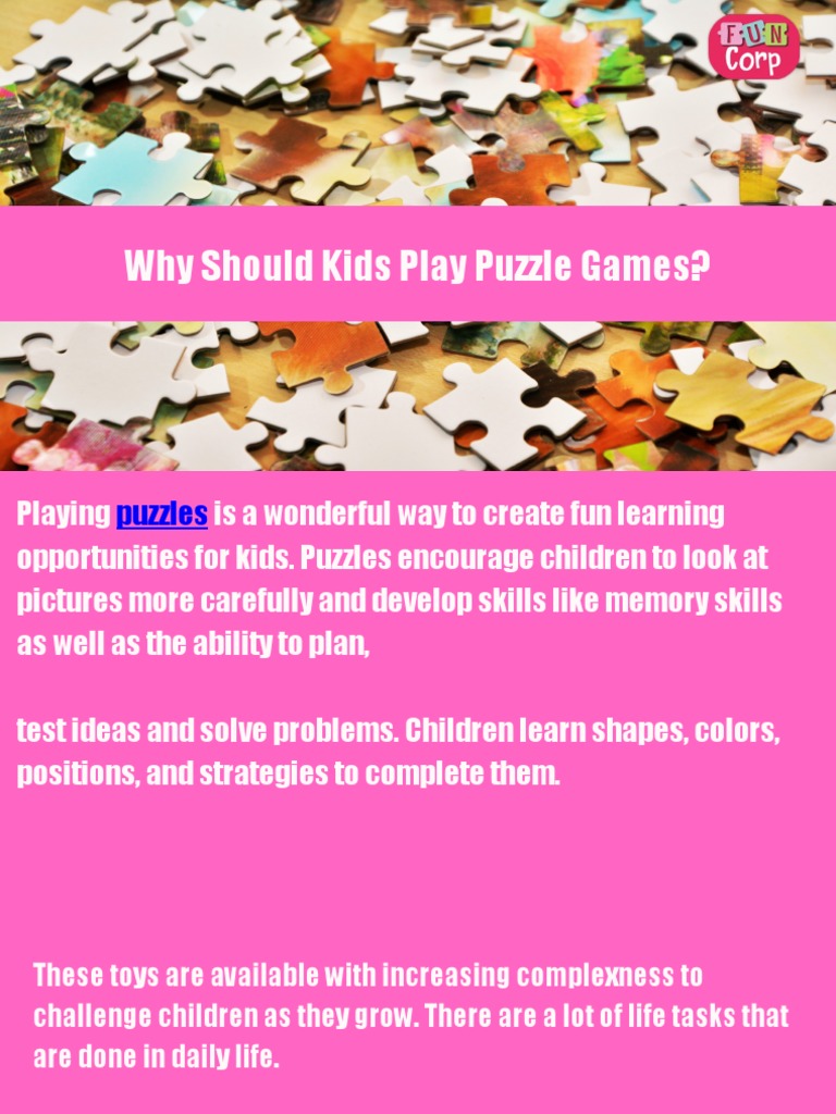 Why Should Kids Play Puzzle Games | PDF | Wellness