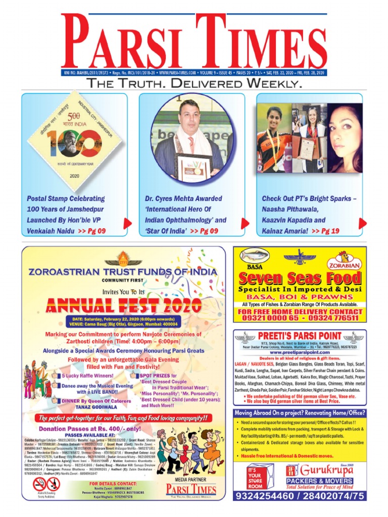 Parsi Times E-Paper - 22feb, 2020 | PDF