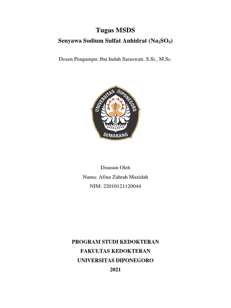 Material Safety Data Sheet (MSDS) | PDF