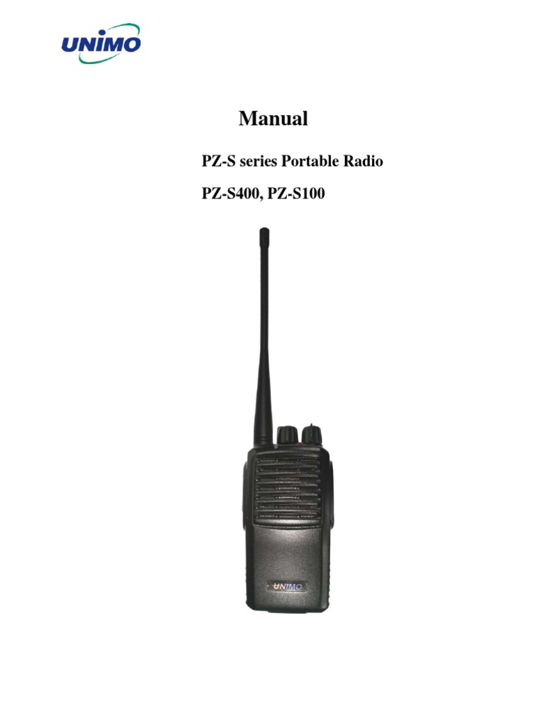 Portable Radio - UNIMO PZ-S Series Users-Manual-1398105 | Download Free ...