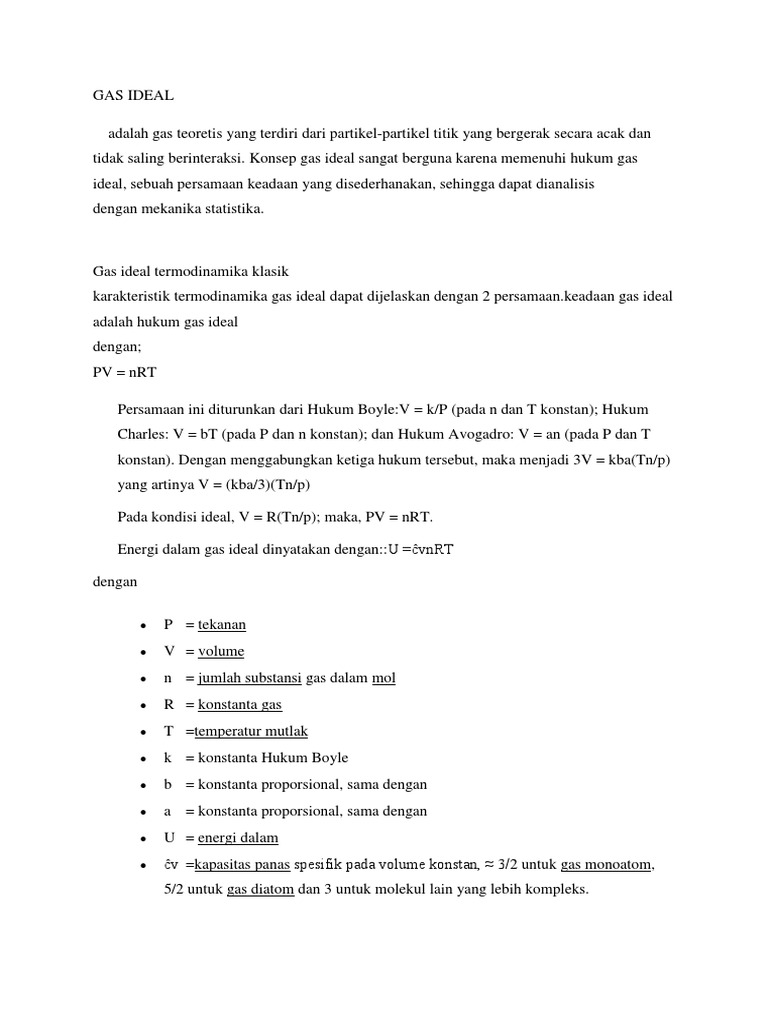 Gas Ideal | PDF