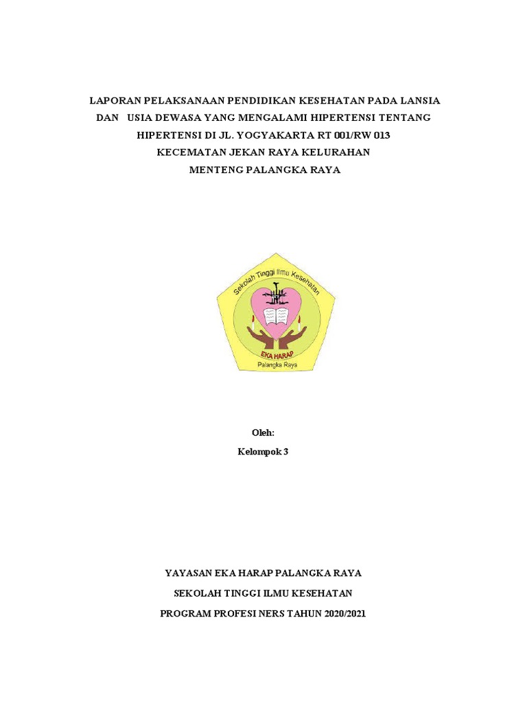 Laporan HSL Penyuluhan Hipertensi KLP 3 | PDF