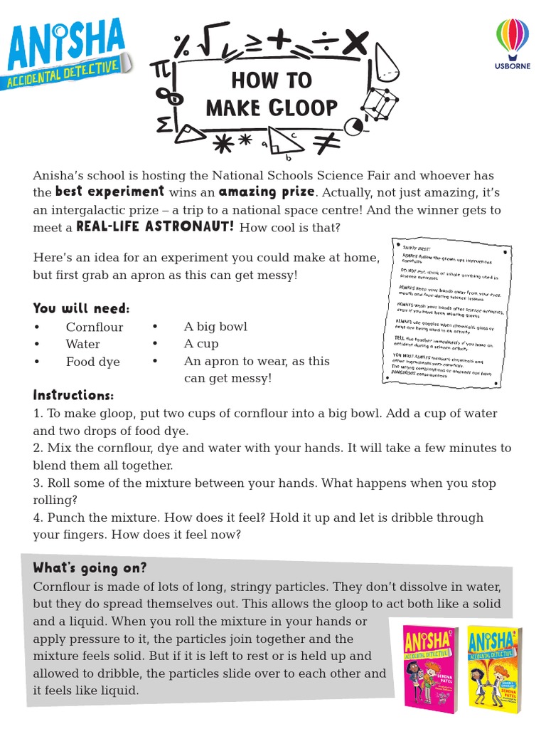 How To Make Gloop: Best Experiment Amazing Prize Real-Life Astronaut! | PDF