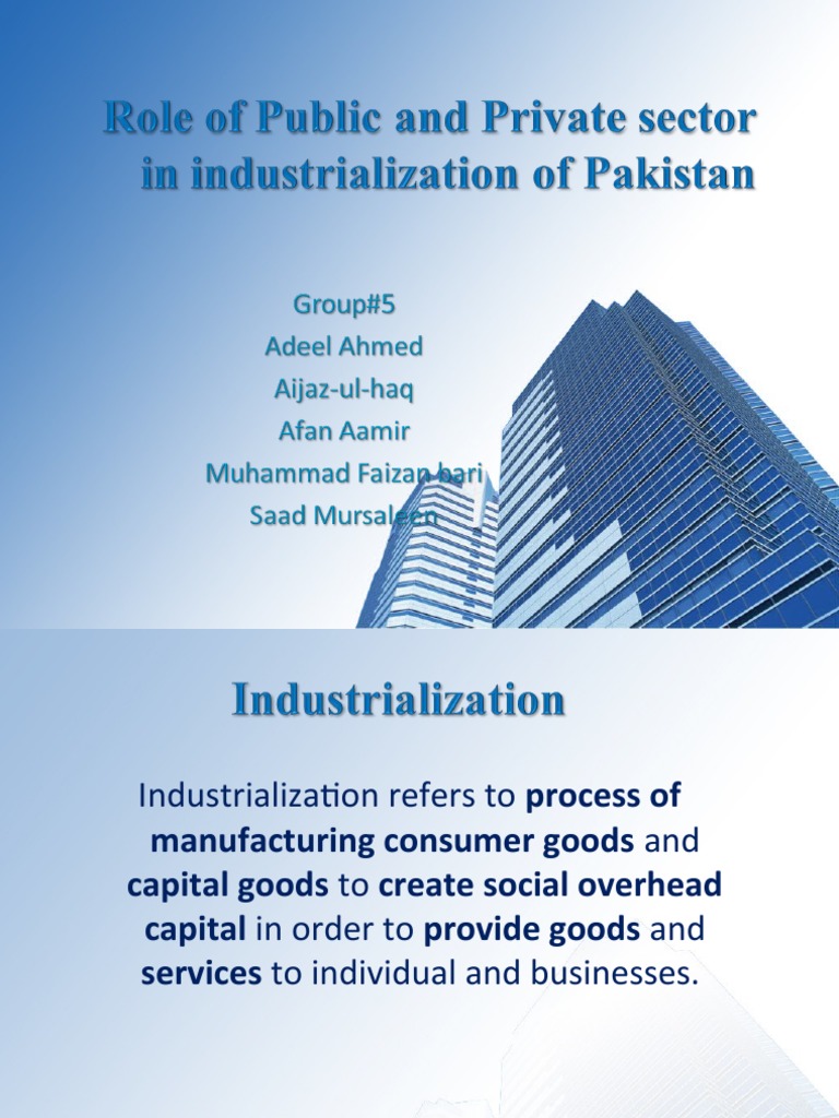 Role of Public and Private Sector in Industrialization Edited | PDF ...