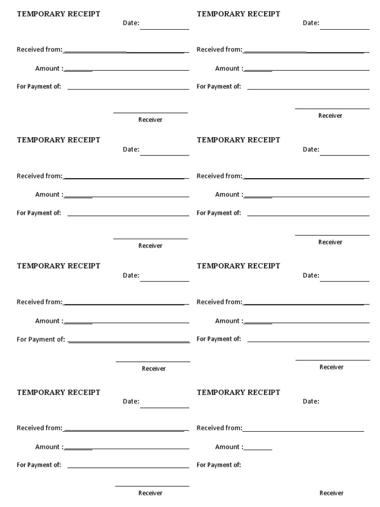 Temporary Receip1 | PDF