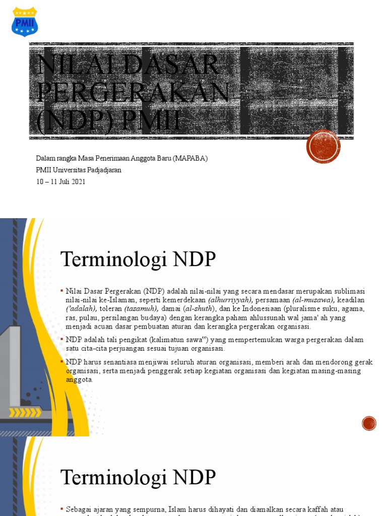NDP Pmii (Materi Mapaba Pmii Unpad) | PDF