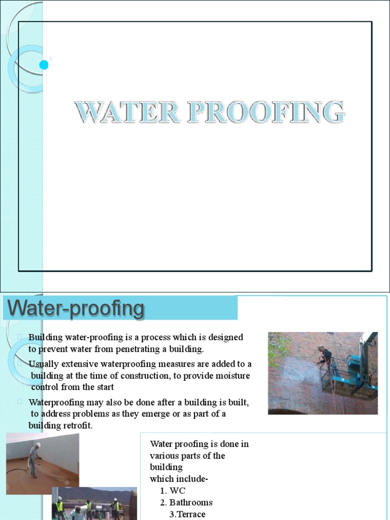 Waterproofing | PDF | Architectural Design | Architecture