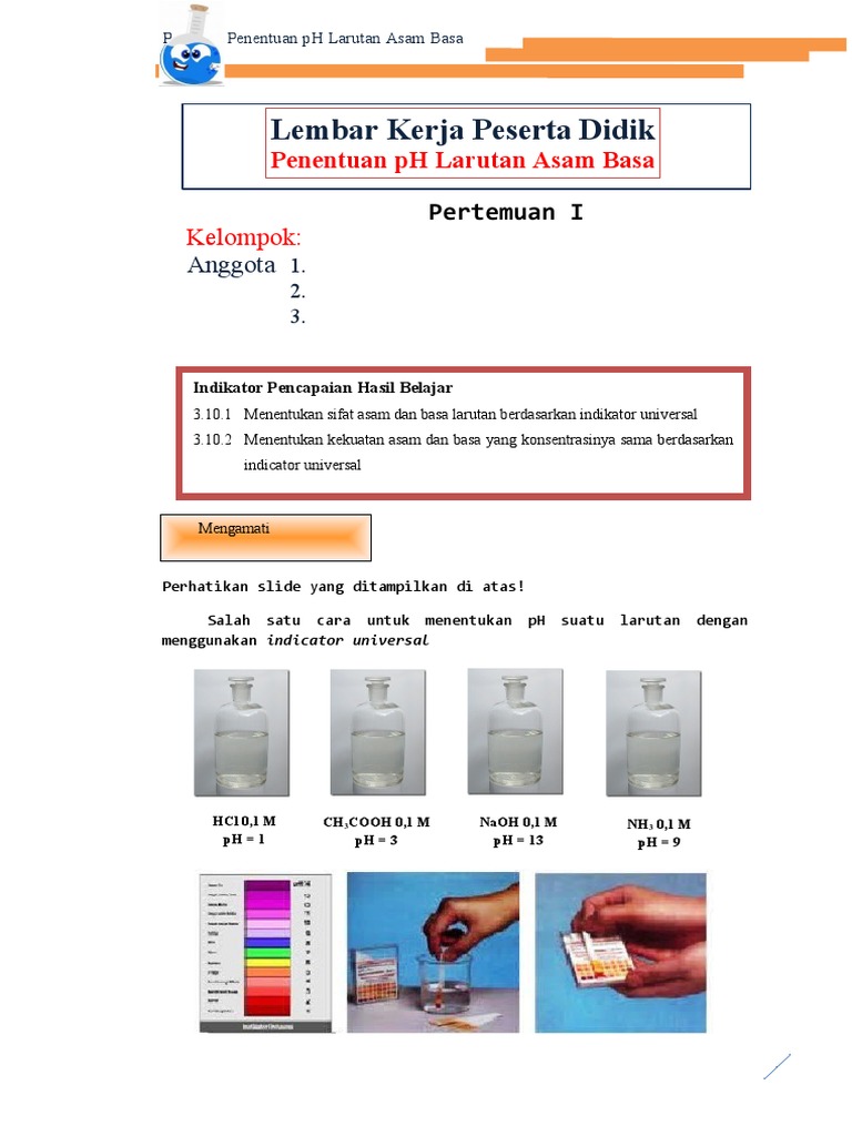 4.03. LKPD PH Asam Basa | PDF