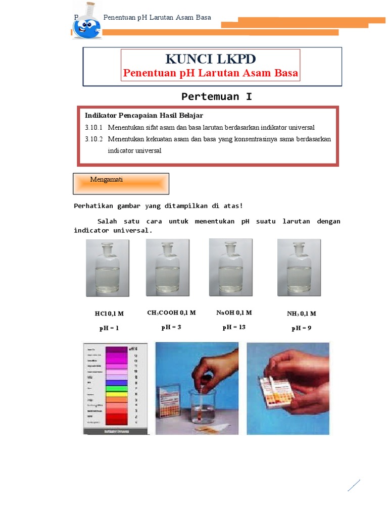 4.04. Kunci LKPD PH Asam Basa | PDF