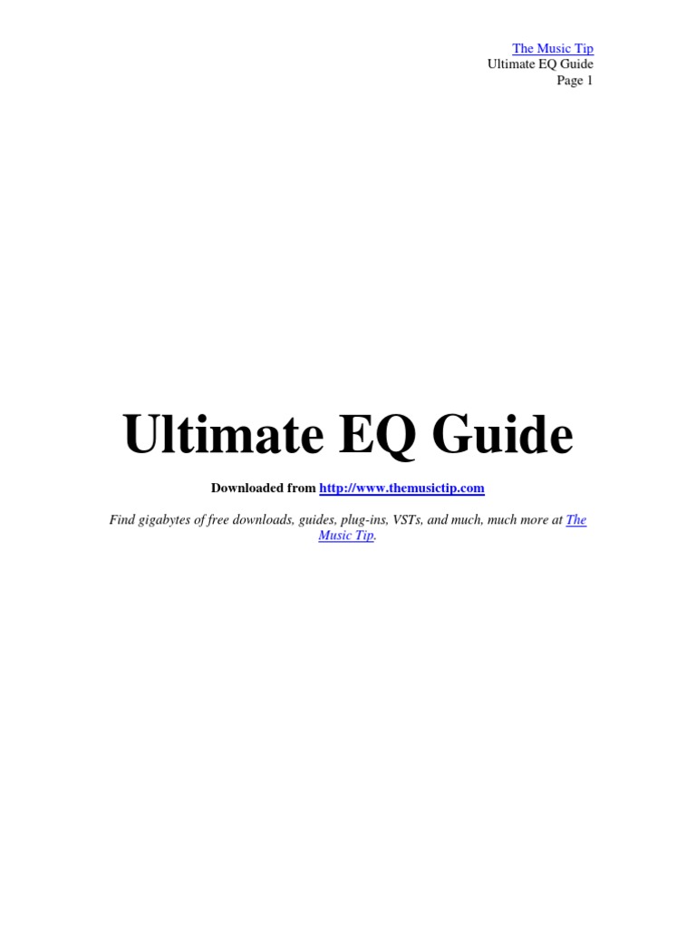 Ultimate EQ Guide | PDF | Equalization (Audio) | Bass Guitar