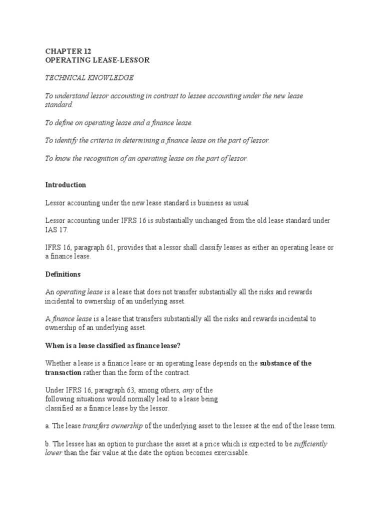 Chapter 12 Ia2 | PDF | Lease | Renting