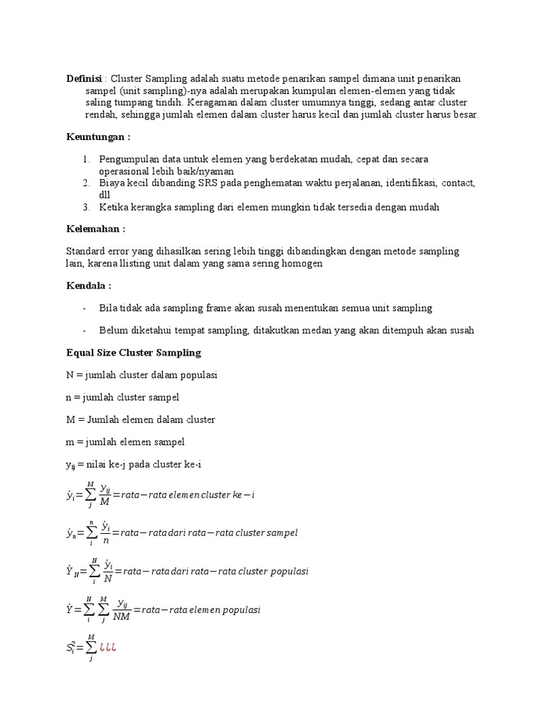 Cluster Sampling | PDF