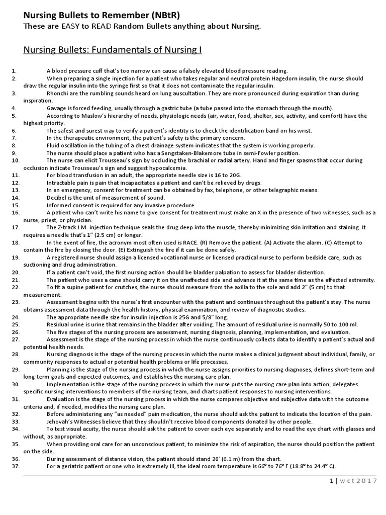 Nursing Bullets | PDF | Pregnancy | Childbirth