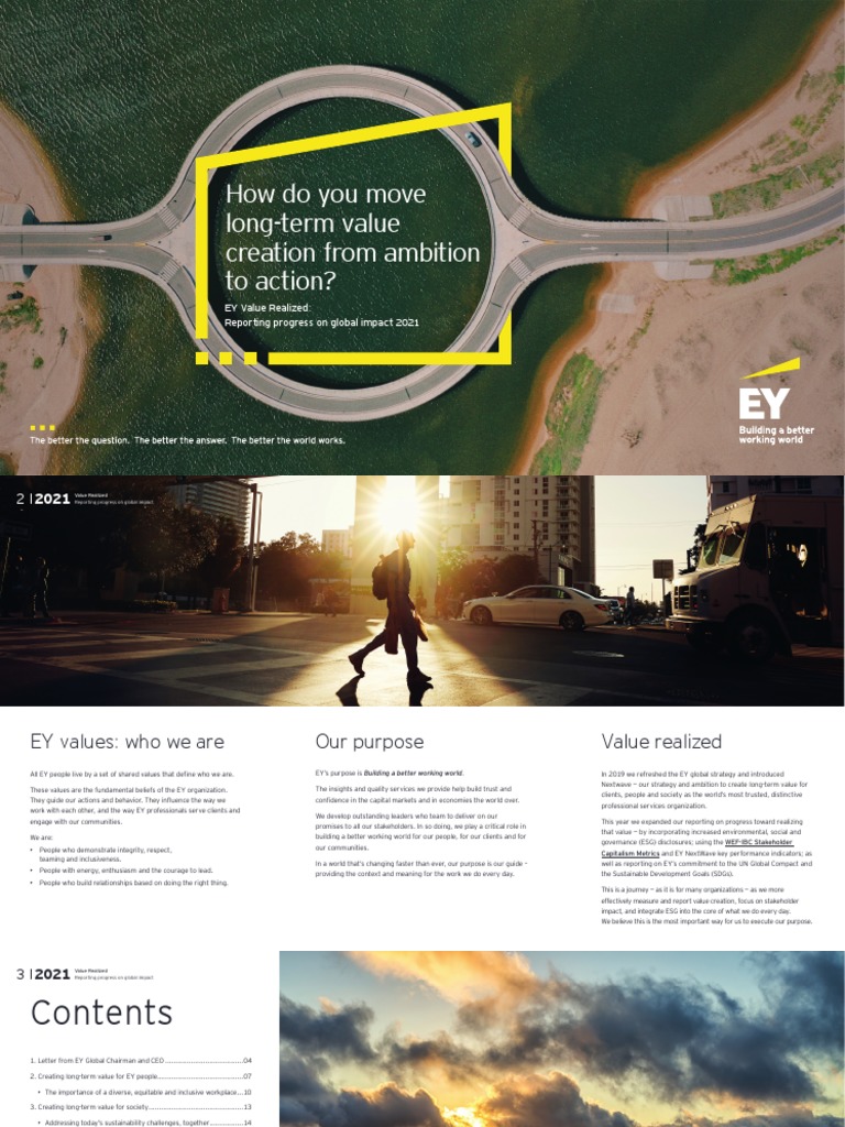 Ey Value Realized Report | PDF | Sustainability | Leadership In Energy ...