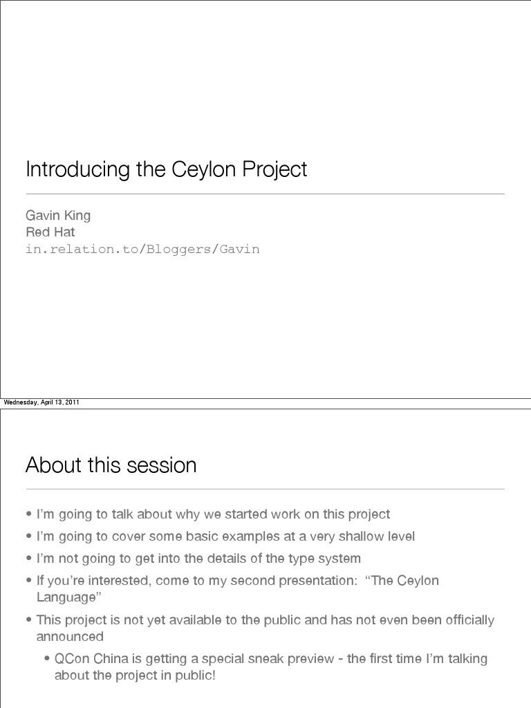 Introducing Project Ceylon | PDF | Parameter (Computer Programming ...
