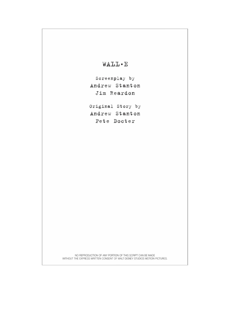 Wall e Script | PDF | Elevator