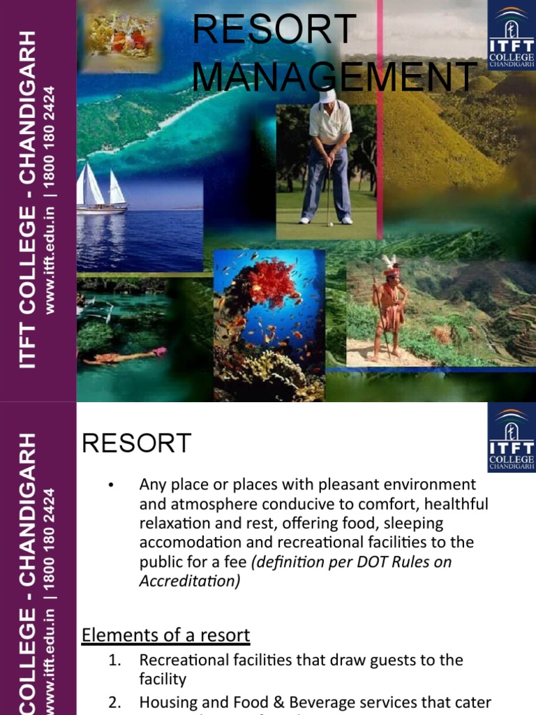 Resort Management | PDF | Resort | Beach