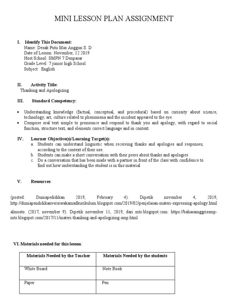 9158 - Mini Lesson Format For CM JWB | PDF | Teachers | Classroom