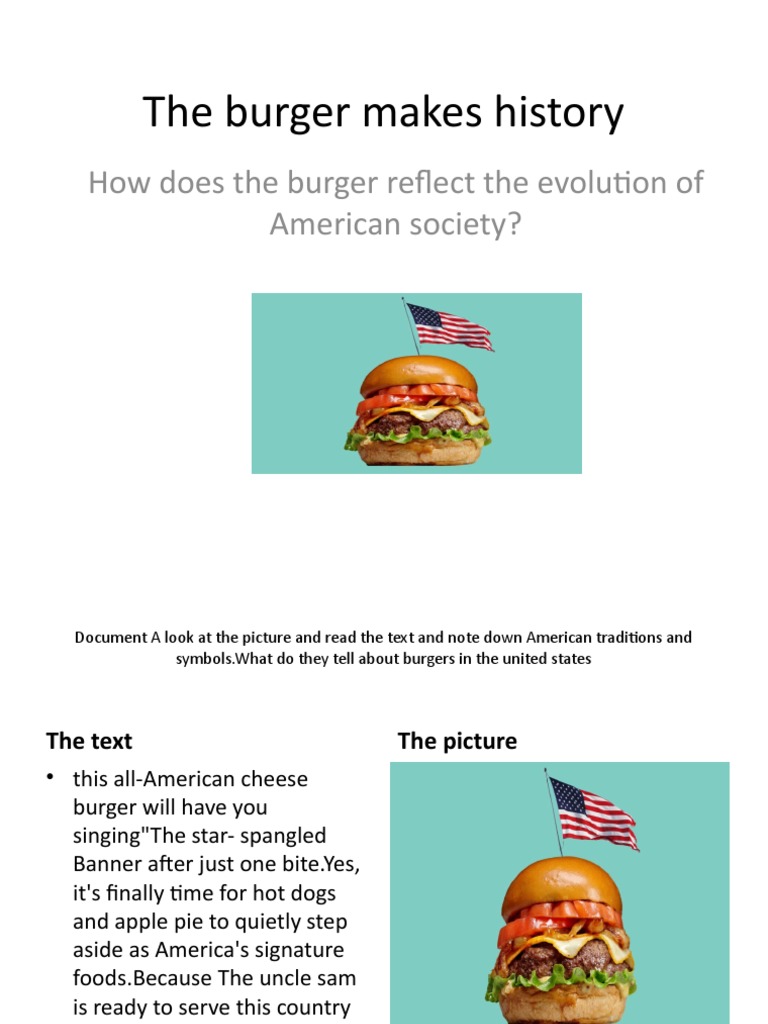 The Burger Makes History: How Does The Burger Reflect The Evolution of ...