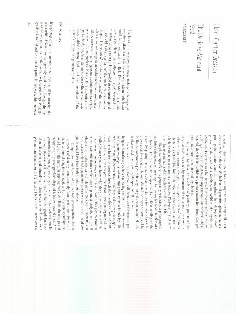 The Decisive Moment 1952 | PDF