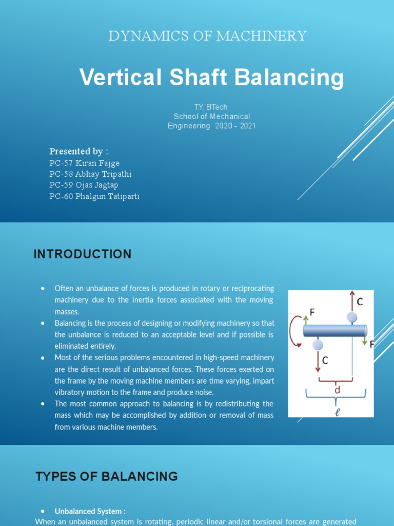 Vertical Shaft Balancing Guide | PDF | Force | Rotation Around A Fixed Axis